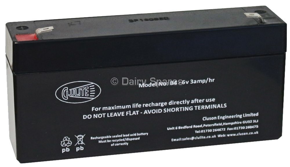 Clulite Rechargeable Battery for CL30L (B28) - CL34L - Dairy Spares